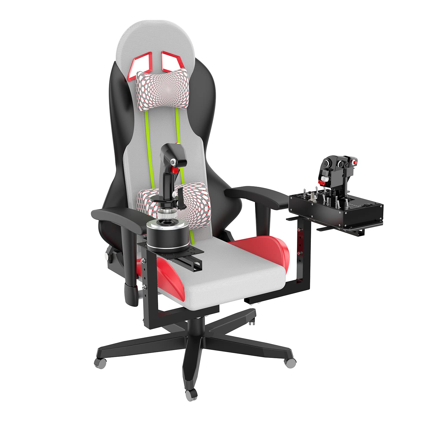 EG STARTS Games Joystick/Hotas Chair Mount Compatible for Thrustmaster A10C Hotas Warthog T.16000M FCS & TCA Officer Pack Airbus & VKB Gunfighter MK & Logitech X56 X52 Flight Simulation Controller