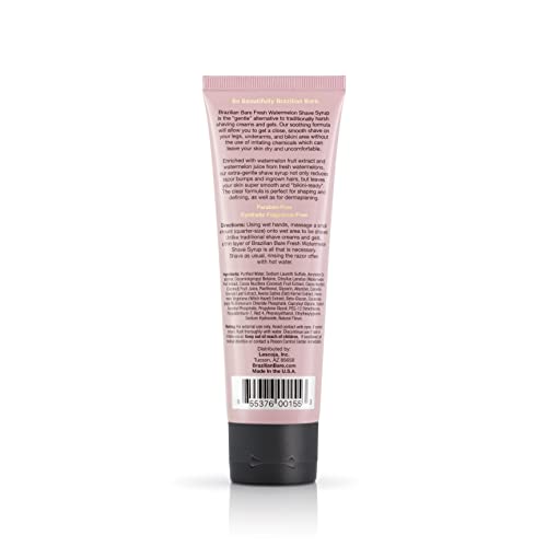 Brazilian Bare Fresh Watermelon Extra Gentle Shave Syrup – Preferred Over Traditional Womens Shave Creams And Womens Shave Gels