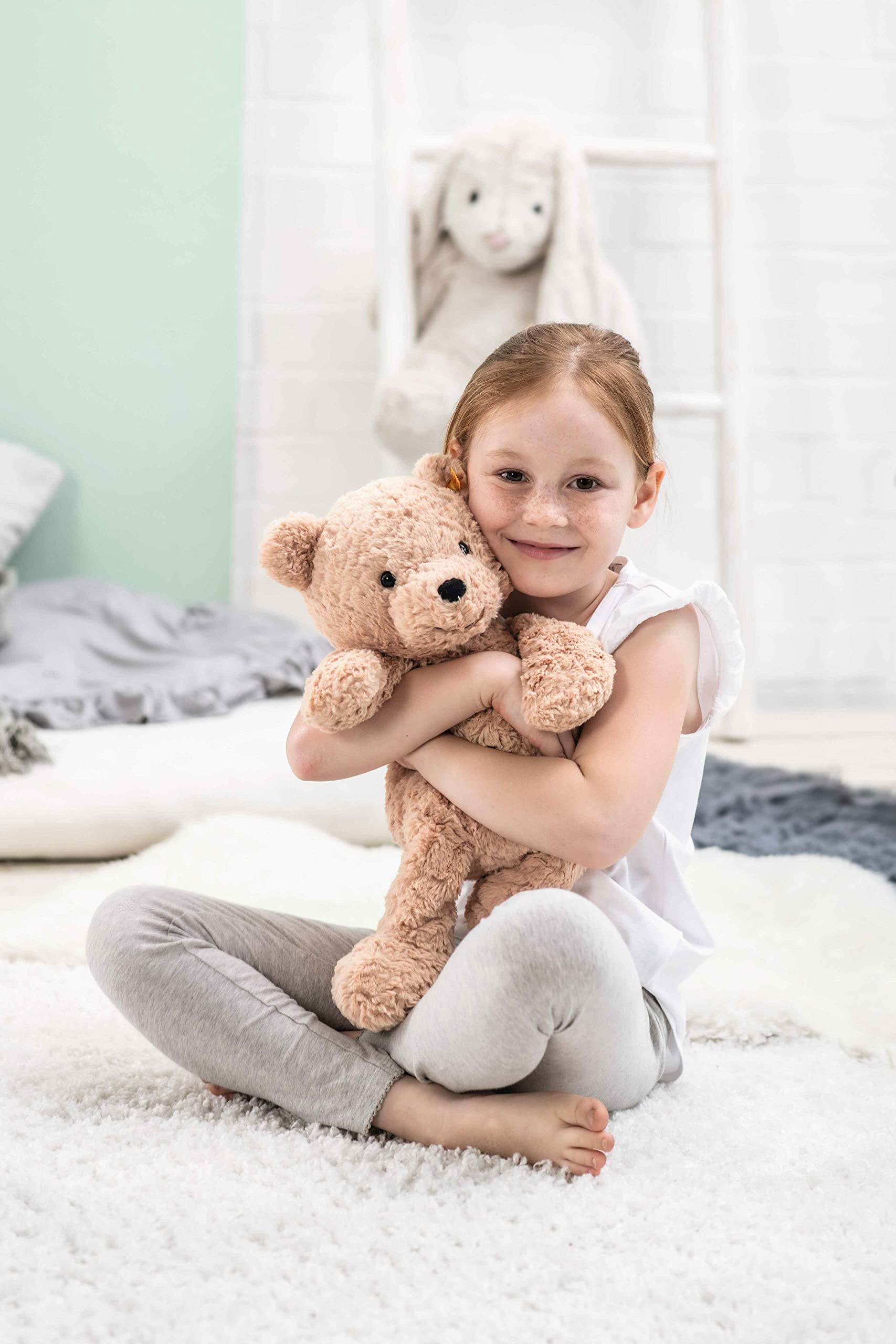 Steiff Jimmy Teddy Bear, Premium Teddy Bear Stuffed Animal, Plush Toy for Kids (Light Brown, 12")