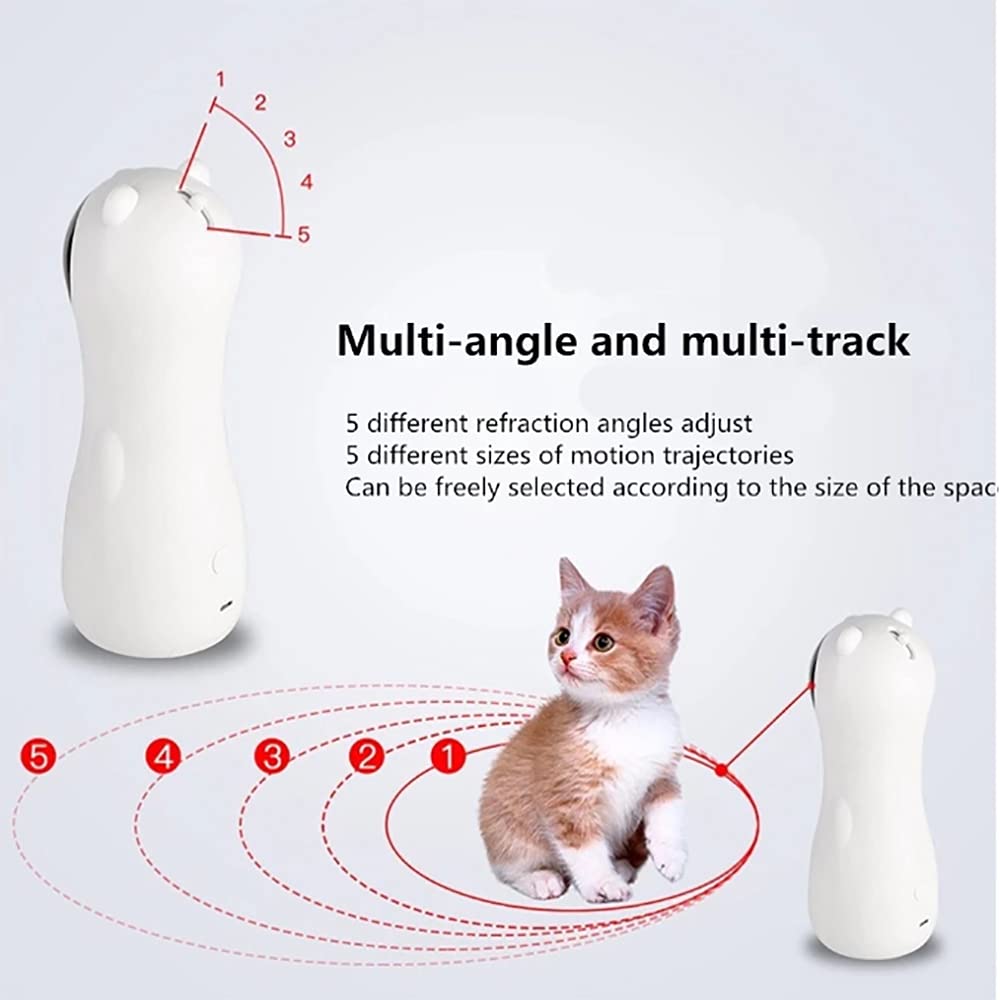 Cat Toys Interactive Electronic, Automatic Cat Toys for Indoor Cats, Kitten Toys for Trainning Exercise USB Charging 360 Degree Rotation Automatic Cat LED Laser Toys .