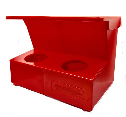 Pigeon Plastic Feeder Dove Bird Food Feeding Pigeon Perches Posadero Comedero Palomas 2 huecos (Two Holes)