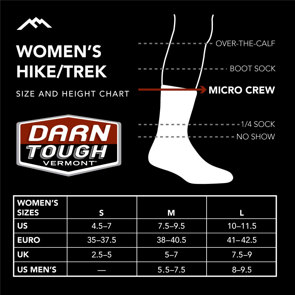Darn Tough 5001-C-E018-04 Critter Club Micro Crew Lightweight with Cushion Taupe Medium