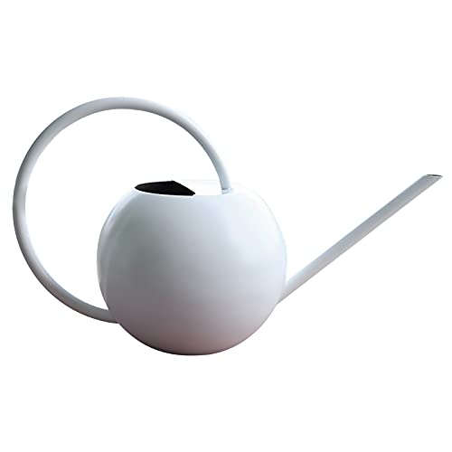 Flueyer 0.4L Metal Watering Can, Long Spout Watering Kettle Indoor Outdoor Home, Modern Style Garden Watering Pot for Office House Watering Bonsai Plants