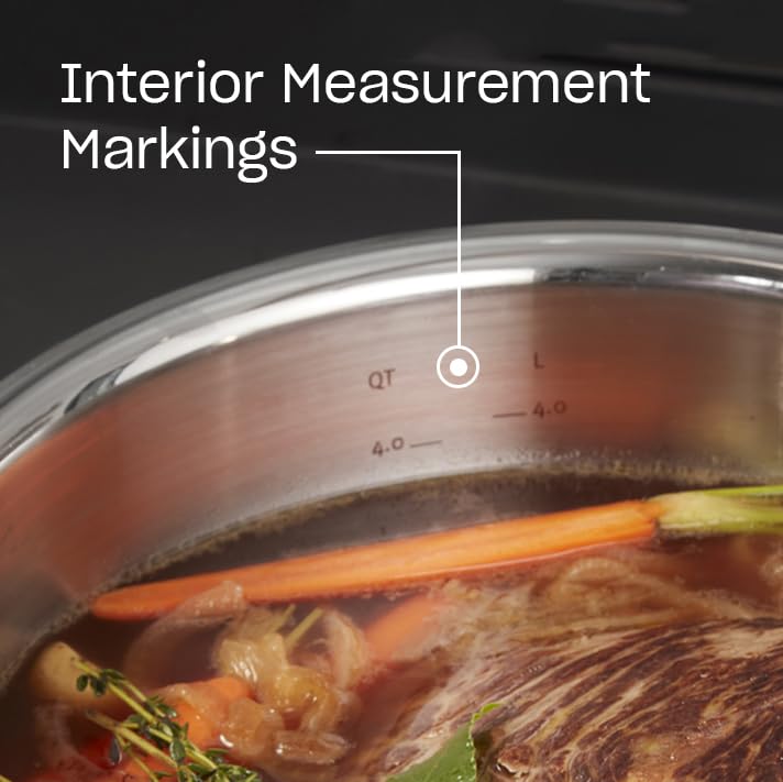 Fissler M5 Pro-Ply 5-ply Stainless Steel Stockpot, 6 Quart, with Metal Lid