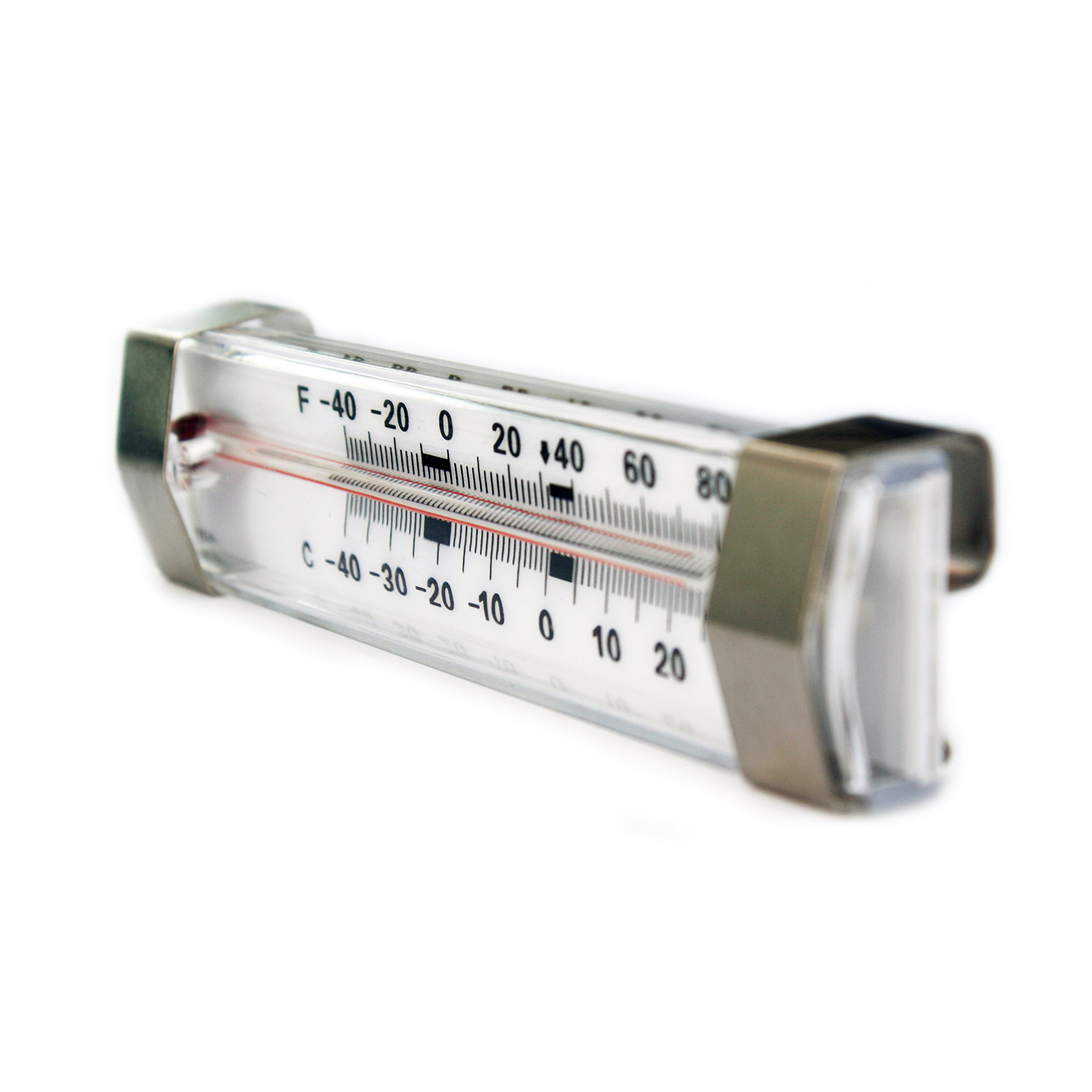 Comark FG80AK Commercial Refrigerator Thermometer, Commercial Freezer Thermometer (Glass Tube Thermometer, Commercial Grade Thermometer), Refrigerator/Freezer Thermometer, Multicolor