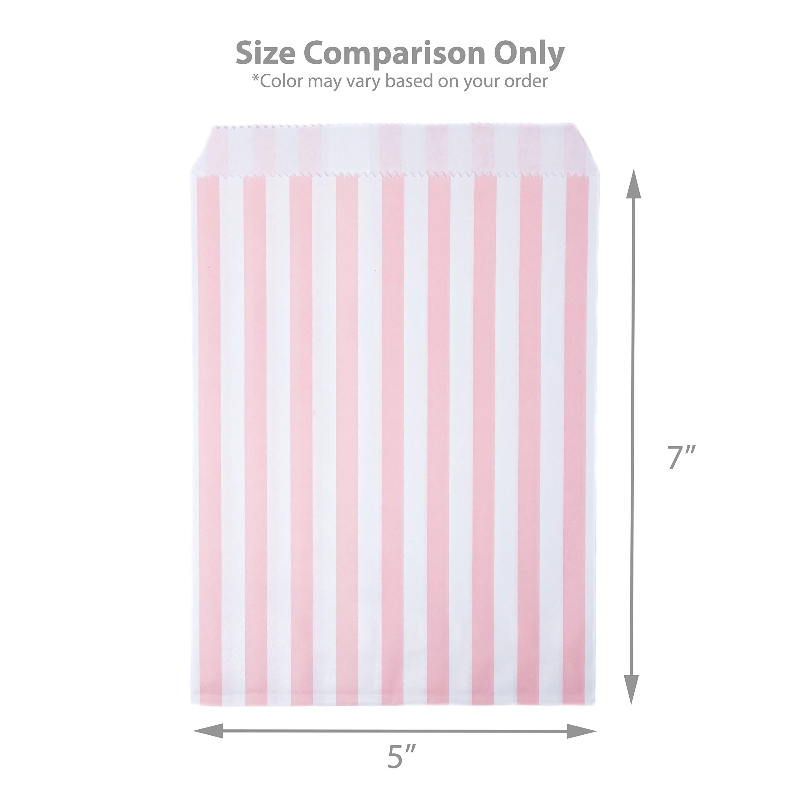 Food Safe Biodegradable Paper Candy Favor & Treat Bags For All Parties - 48 Count Assorted, 7x5 Size - By Chloe Elizabeth (Rainbow Pastel Mix)