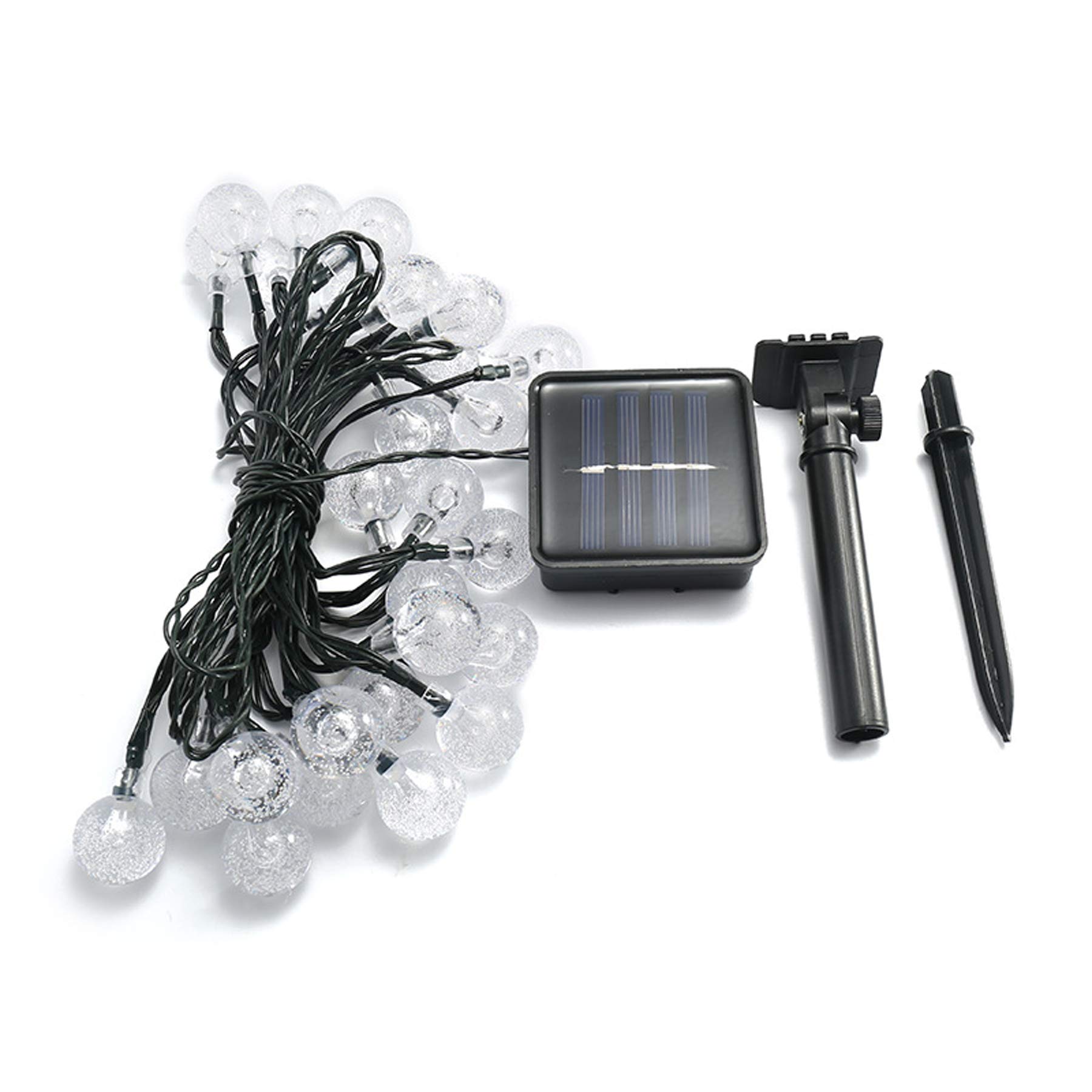 SNOMYRS Solar String Lights Outdoor 50Led 22.9Ft Patio Lights, Waterproof Solar Crystal Decor Ball Light with 8 Lighting Modes for Garden Patio Home Porch Wedding Party Decor (Warm White
