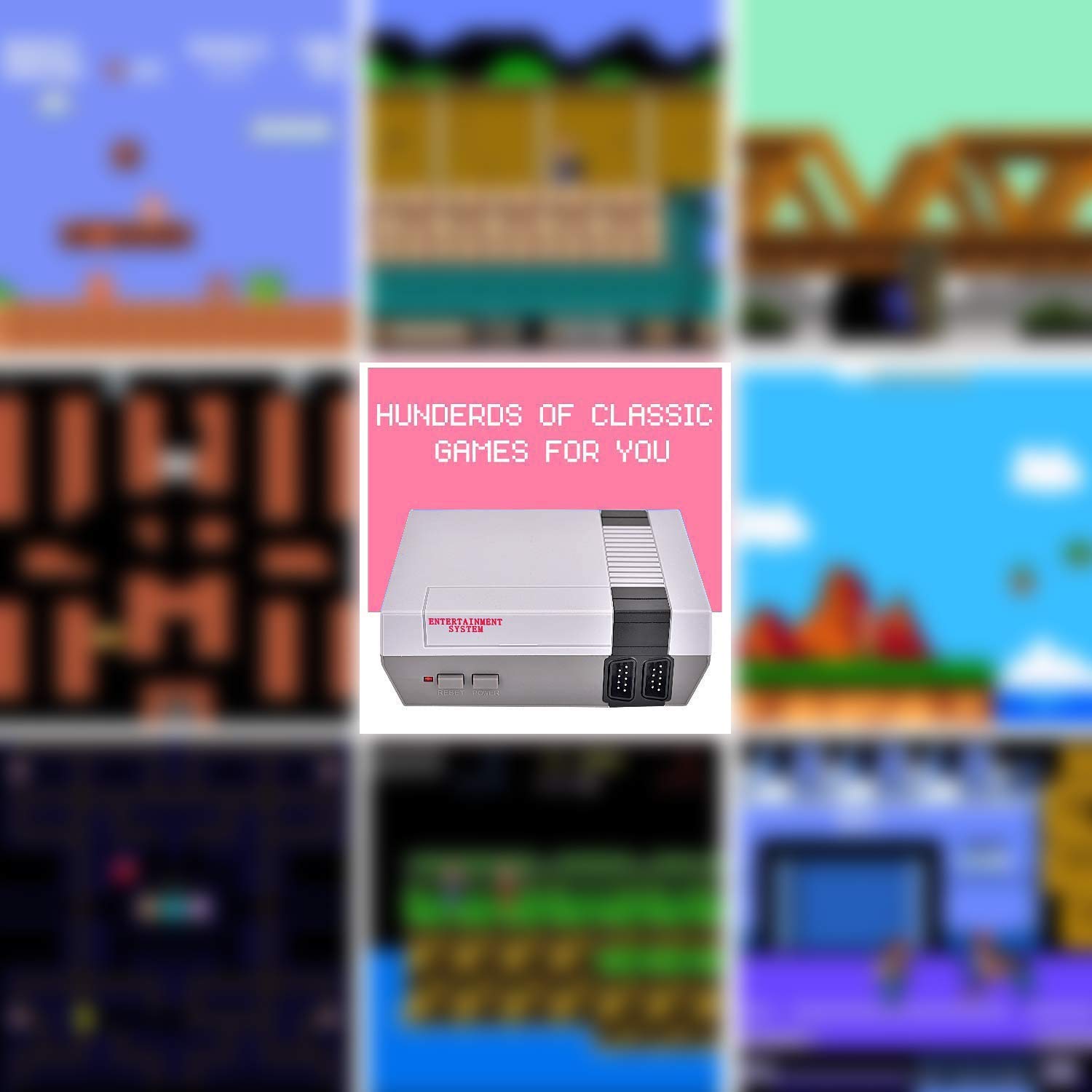Zeion Classic Retro Game Console - Retro Game Console Mini Video Game Consoles with 620 Games for Handle Gaming with 2 Controllers