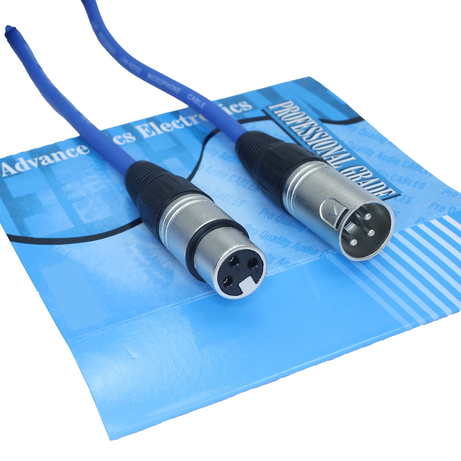MCSPROAUDIO 20 Foot Male to Female XLR Microphone Cable (Blue)