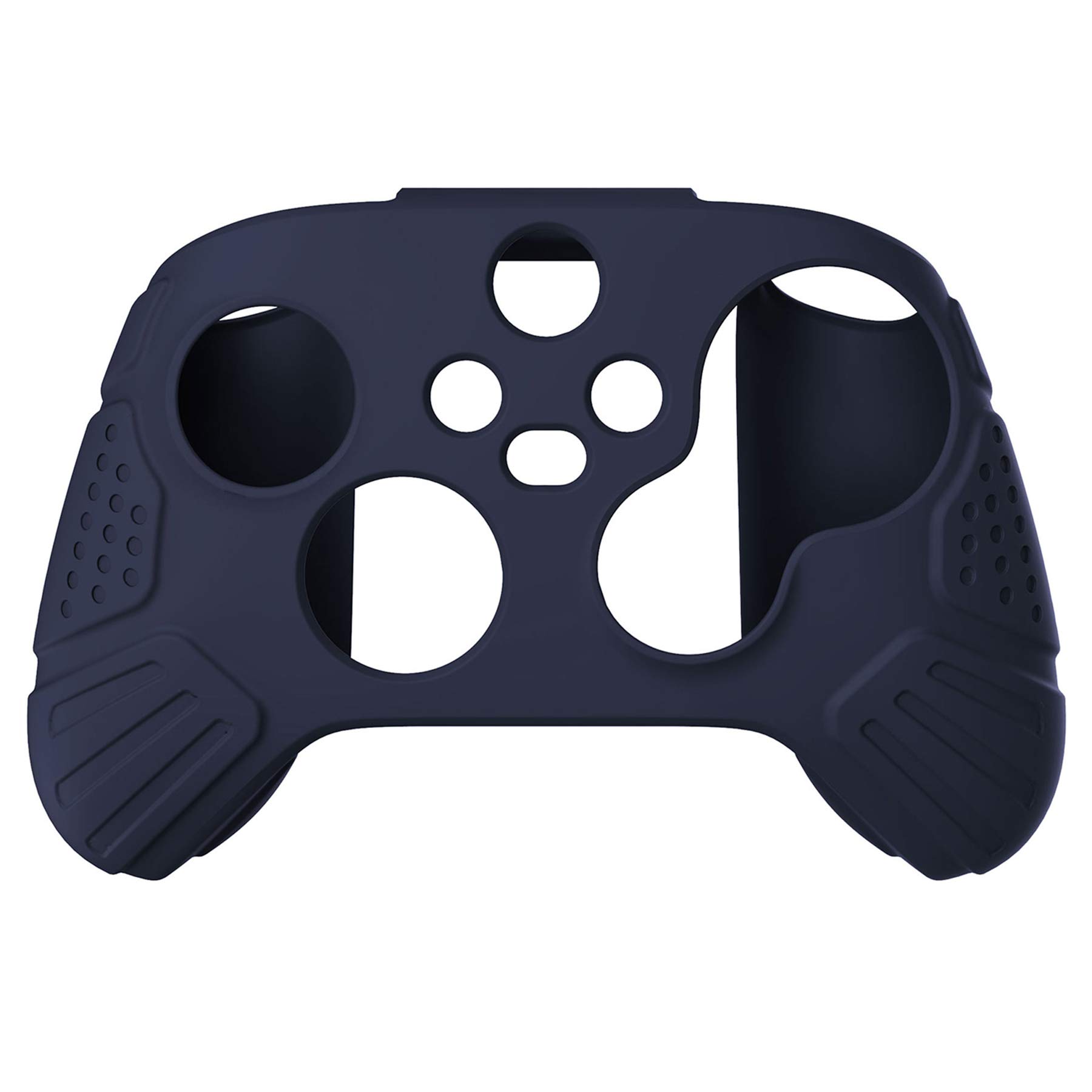 PlayVital Guardian Edition Black Ergonomic Soft Anti-Slip Controller Silicone Case Cover, Rubber Protector Skins with Black Joystick Caps for Xbox Series S and Xbox Series X Controller