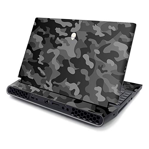 MightySkins Skin Compatible with Alienware Area-51M 17" (2019) - Black Camo | Protective, Durable, and Unique Vinyl Decal wrap Cover | Easy to Apply, Remove, and Change Styles | Made in The USA