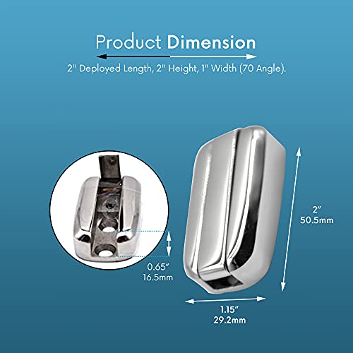 MARINE CITY 316 Grade Stainless Steel Spring Folding Marine Grade Loaded Hat Coat Hook Strong and Durable Coat Hook Foldable Mirror Polished for Boats – Yachts– Hardware Accessories (Pack of 1)