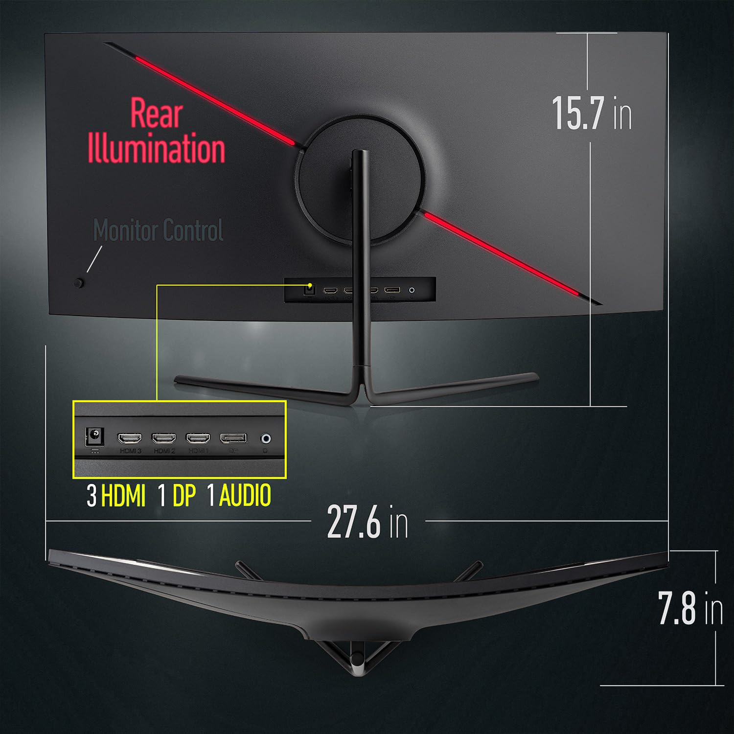Deco Gear 39" Curved Gaming Monitor, 2560x1440, 1ms MPRT, 165 Hz, 16:9, HDR400, 4000:1, 2-Pack