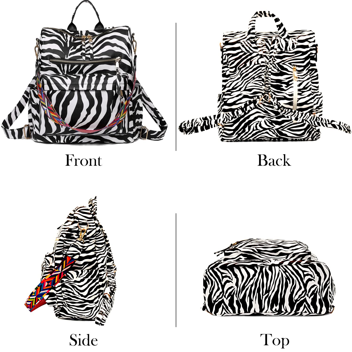 EHLJVZ Women Backpack Leather Purse Shoulder Bags Ladies Large Handbag
