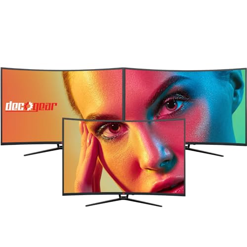 Deco Gear 39" Curved Gaming Monitor, 2560x1440, 1ms MPRT, 165 Hz, 16:9, HDR400, 4000:1, 3-Pack