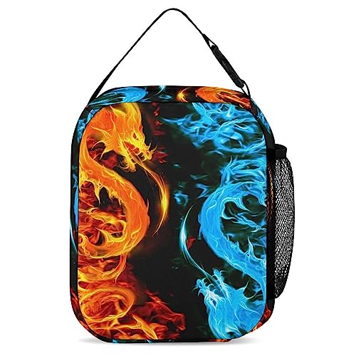 Ice & Fire Dragon Backpack, Stylish Laptop Bag Durable Dragon Daypack with Multiple Pockets, Classic Shoulders Backpack(Ice & Fire Dragon)