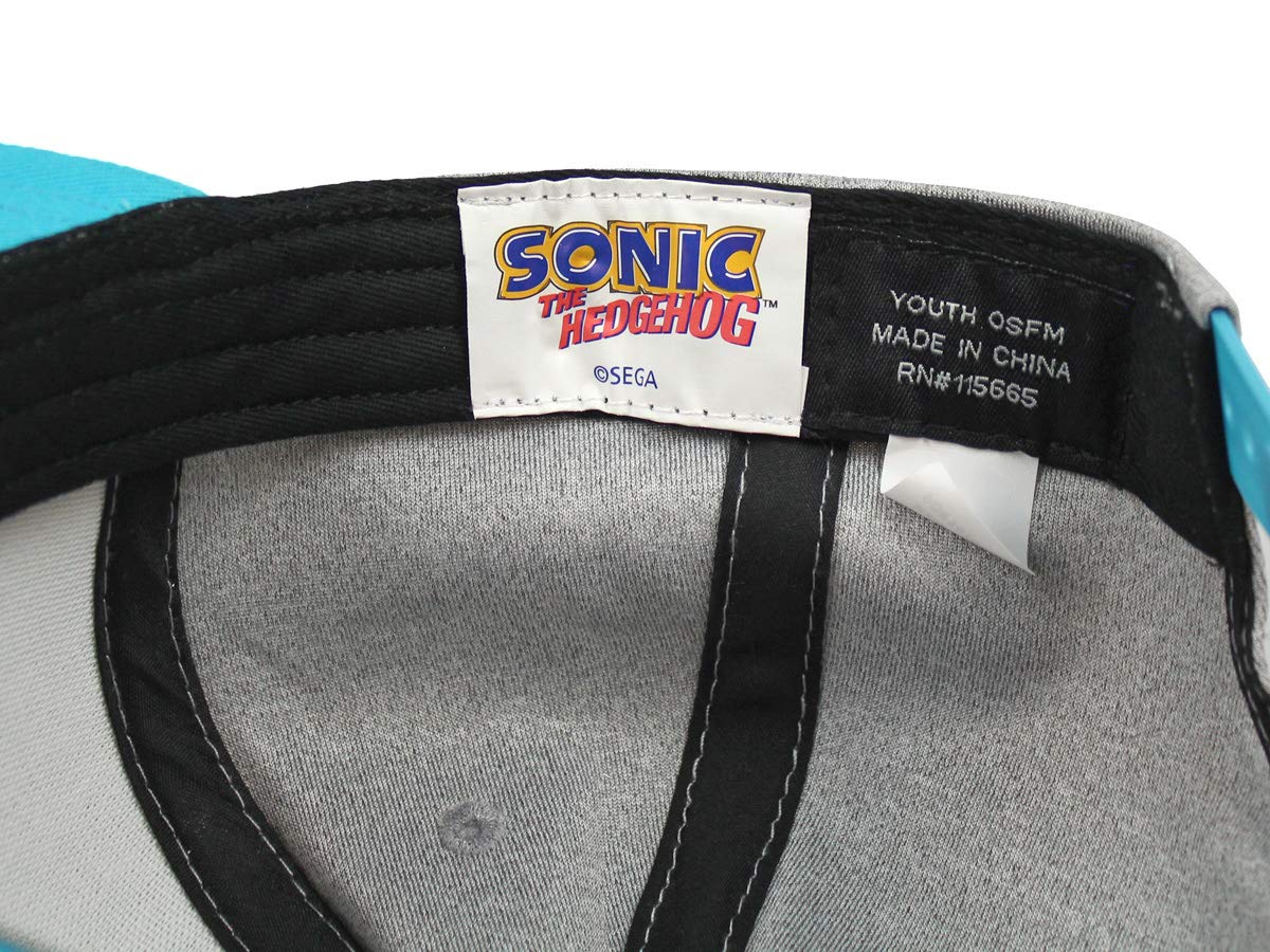 Bioworld Sonic The Hedgehog Face Snapback Youth Hat Gray