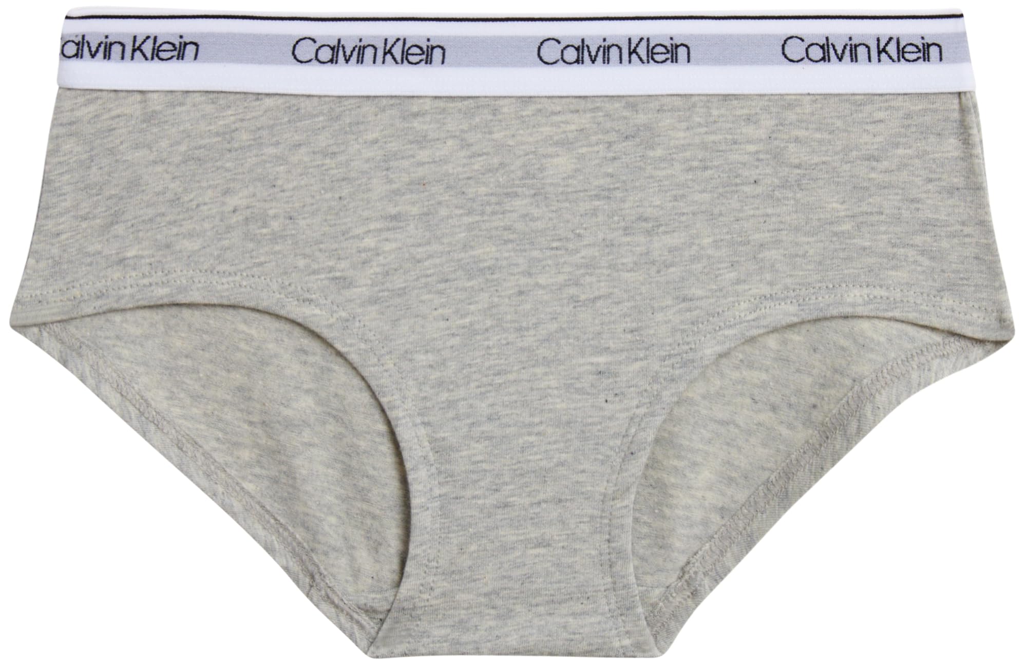 Calvin Klein Girls' Underwear - 6 Pack Stretch Cotton Hipster Briefs (S-XL), Size Large, Calvin Logo/Sachet Pink/Heather Grey