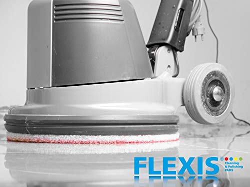 FLEXIS KGS Floor Cleaning & polishing Pads 9 inch, grit 400 - red (2 Pack)
