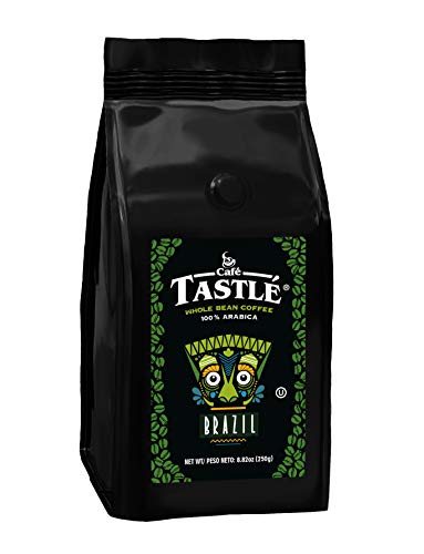 Cafe Tastle Brazil Medium-Dark Roast 100% Arabica Whole Bean Coffee, 8.82 Oz