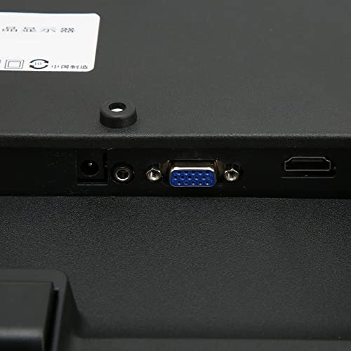Desktop Monitor 5ms Response HD VGA Input 23.8 Inch PC Monitor Builtin Speaker 100-240V for Work (US Plug)