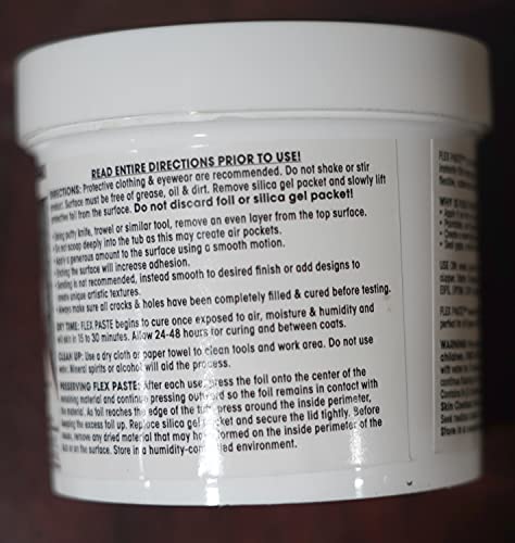 Flex Seal Flex White Paste 1lb Jar w/Allway Tools Putty Knives 3 pack (1.5"/2"/3") (2 Items)
