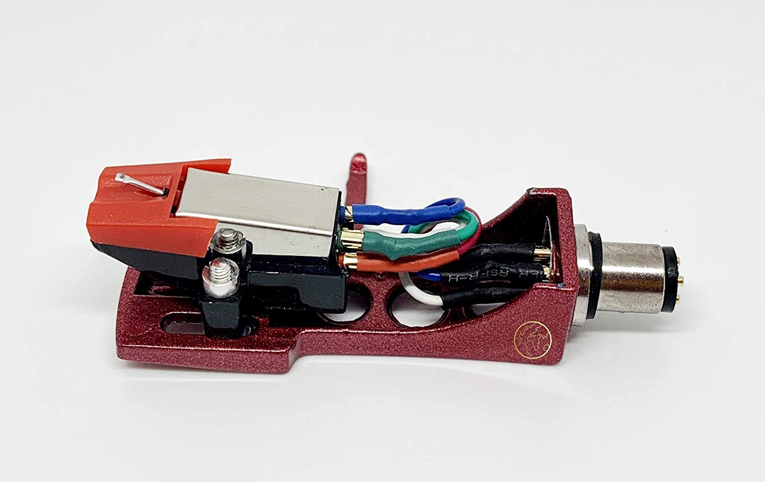 Red Headshell, mount, cartridge and stylus, elliptical needle for Kenwood KD-2070, KD-5077, KD-550, KD-3100, KD-2055, L07D, KD-3077, KD-600, KD-500, PU-400