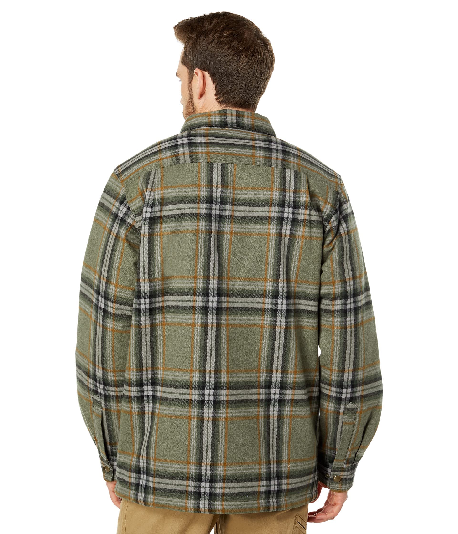 Carhartt Men's 105430 Relaxed Fit Flannel Sherpa-Lined Shirt Jac - X-Large Regular - Basil
