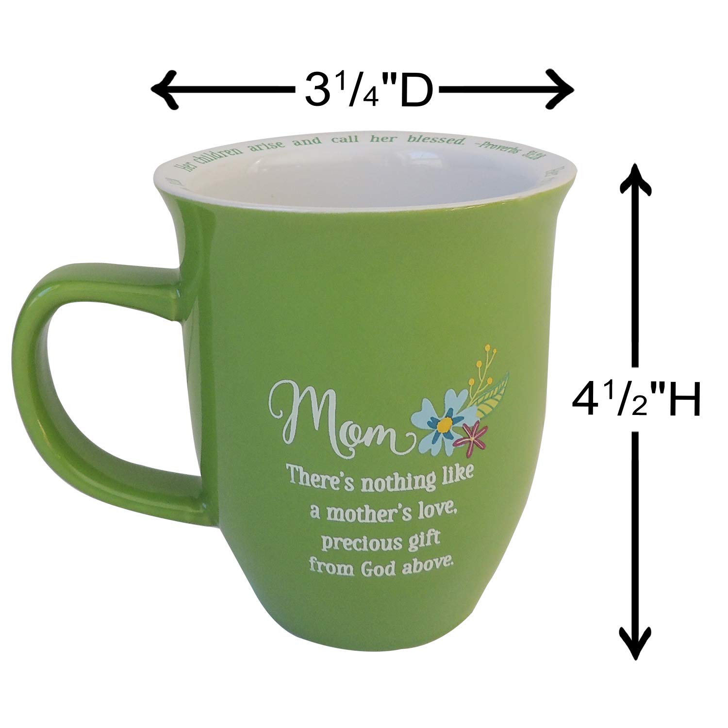 Cathedral Art Ceramic Mug and Coaster - Mom, Multicolored