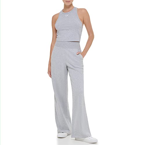 Calvin Klein Performance Women's Calvin Klein Basic Racerback Top, Pearl Grey Heather