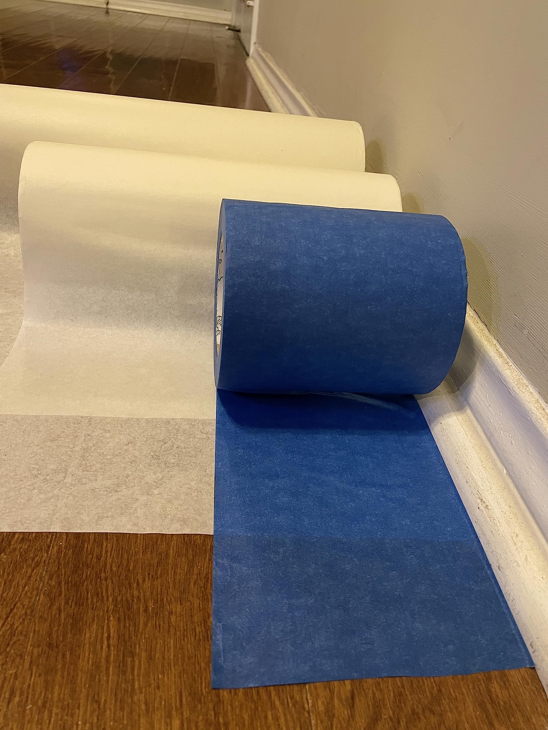 Bridge Cutters Wide Masking Tape Painting 3D Printer Bed Adhesion 6" inch Blue 180 ft 60 Yards Long Painters Removable Paint Protection Non-Slip Over Spray drip Catch Guard Film mask roll