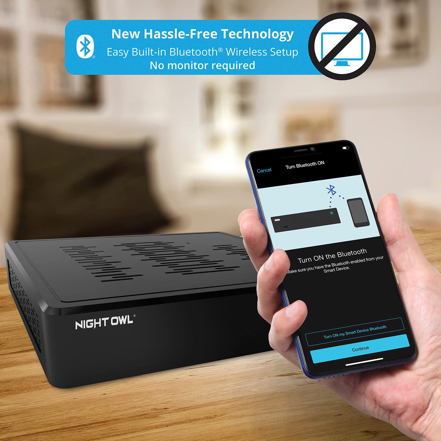 Night Owl 10 Channel Bluetooth Video Home Security Camera System with (3) Wi-Fi IP 4K HD Indoor/Outdoor Spotlight Cameras 2-Way Audio & 1TB Hard Drive (Expandable up to Cameras), BTWN81L-2-3-B