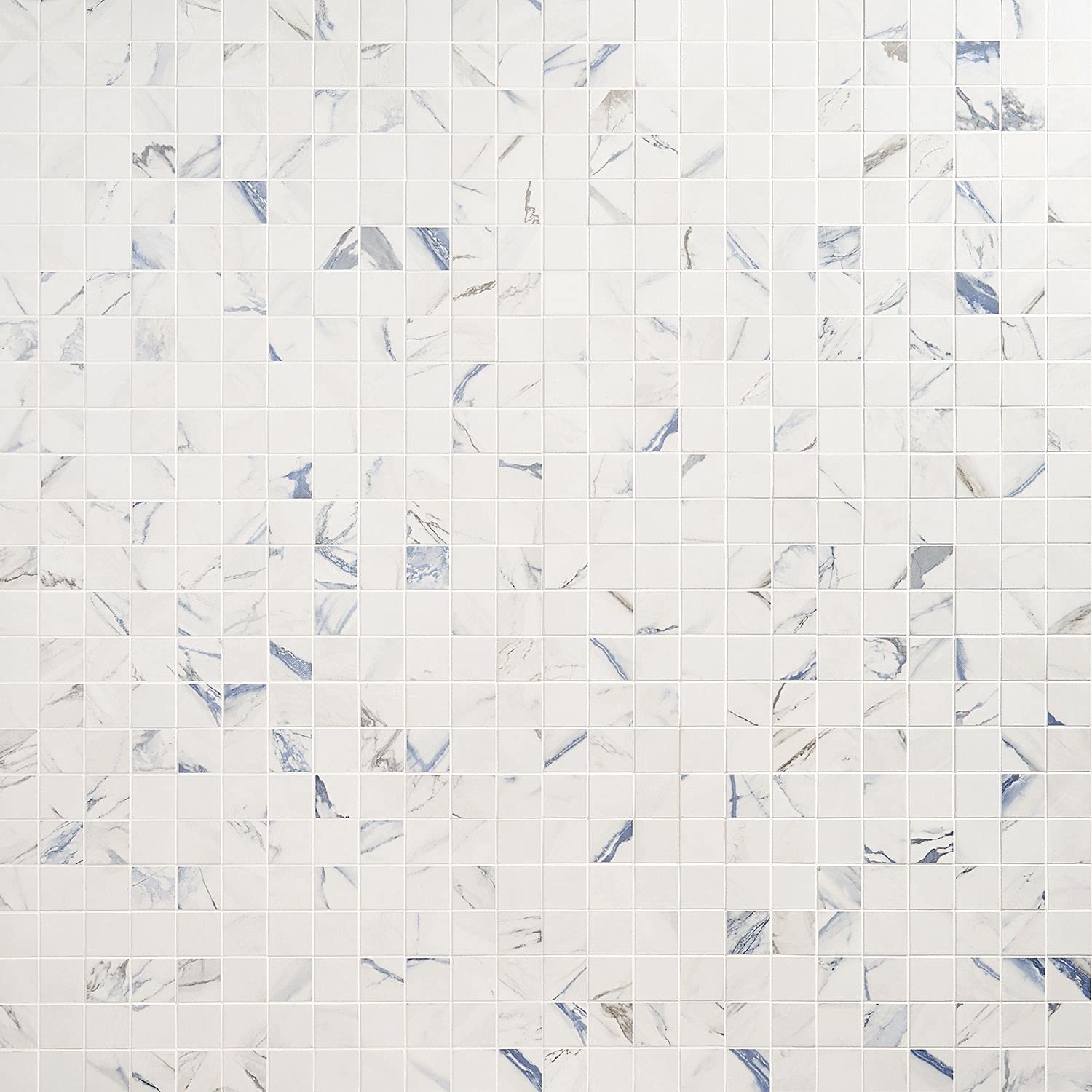 Calacatta Indigo 12 in. x 12 in. Matte Marble Look Porcelain Backsplash, Kitchen, Bathroom, Floor and Wall Mosaic Tile (1 Sq. Ft. / Sheet)