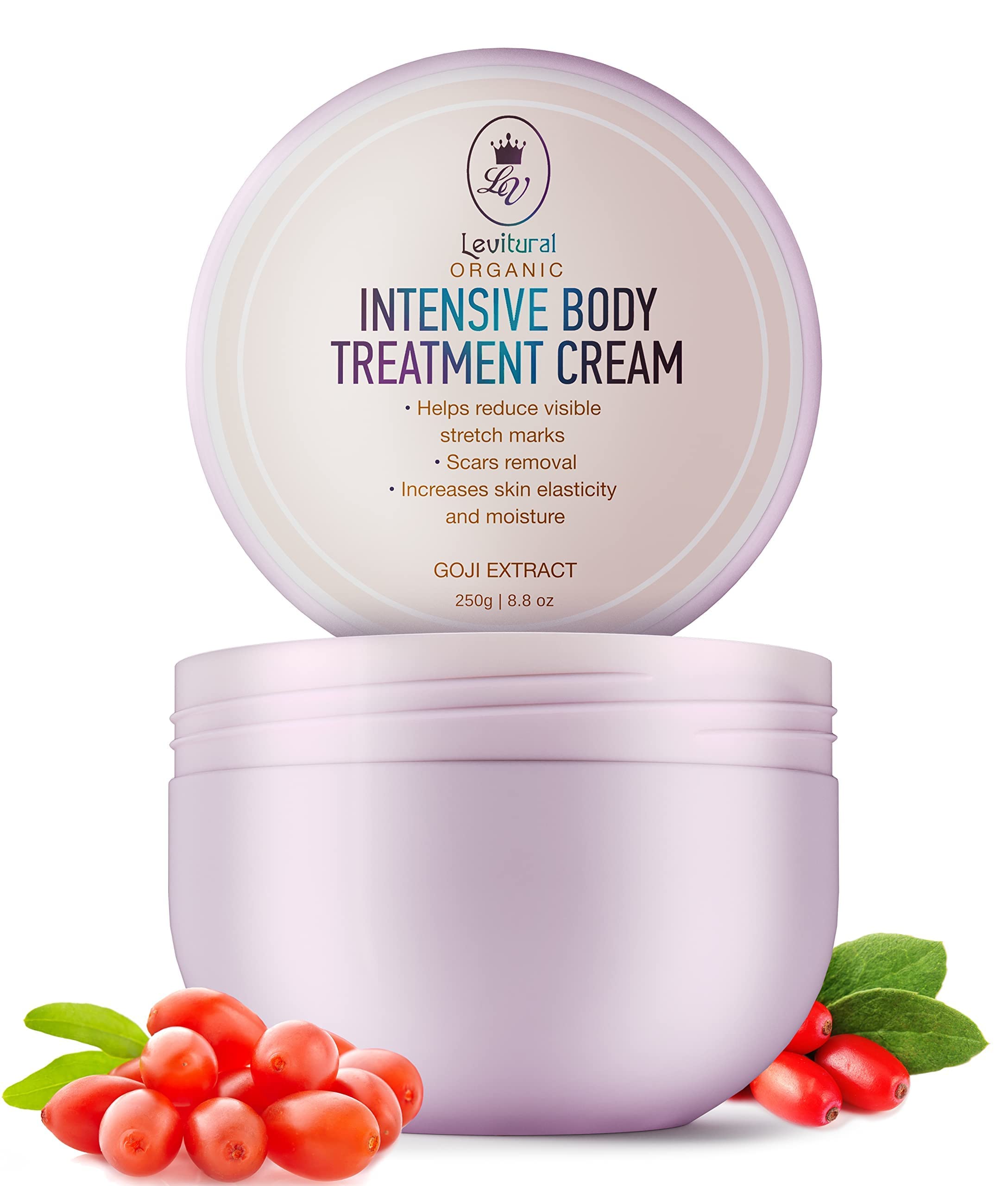 Levitural Stretch Mark & Scar Removal Cream for Pregnancy, Postpartum (2-in-1) - Maternity Skin Care Moisturizer Stretch Mark Prevention with Antioxidant Goji Extract - EXTRA LARGE Volume (8.8 Oz)