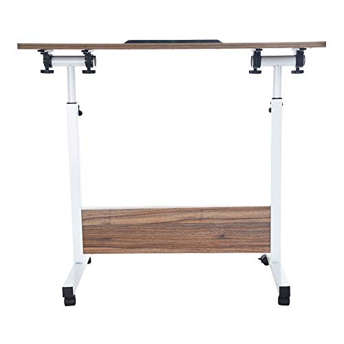 Toxz Household Office Desk Computer Task Table,Adjustable Height and Fold,Locking Casters,80CM 40CM,with Installation Tool(Ship from US!)