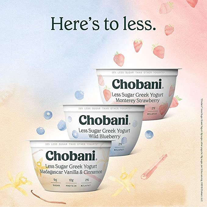 Chobani® Less Sugar Low-Fat Greek Yogurt Madagascar Vanilla Cinnamon 5.3oz