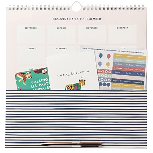 Busy B Mid Year Weekly Family Calendar August 2022 - August 2023 - Periwinkle. Meal Planner, Tear-Off Lists, Pocket and Pen (4087AMZ)