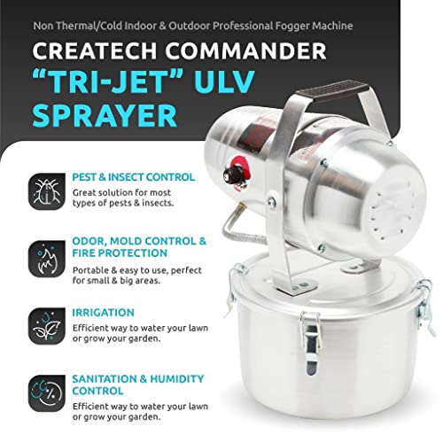 Createch Commander Tri Jet ULV Sprayer Non Thermal Cold Indoor and Outdoor Professional Fogger Machine