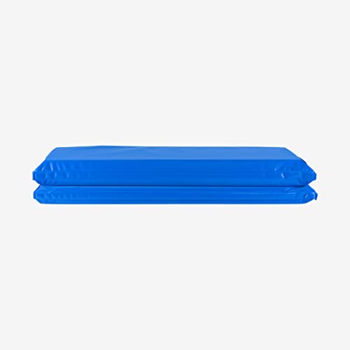 KinderMat, 5/8" Thick with Pillow Section, 4-Section Rest Mat, 45" x 19" x 5/8", Red/Blue, Great for School, Daycare, Travel, and Home, Made in The USA