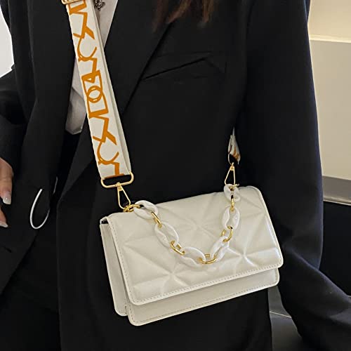 Cn Flap Unrarm Bags th Strap, Women Small Sqre Bag, Fashion Simple Solid Color Shoulr Bag for Vation
