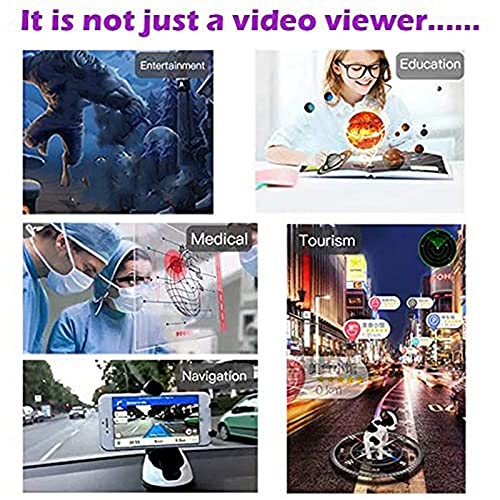 ZNBJJWCP AR Headset, Smart AR Glasses 3D Video Augmented Reality VR Headset Glasses for 3D Videos and Games