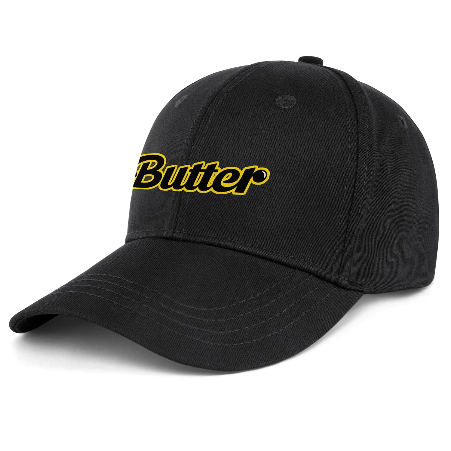 Butter Hat for Women Baseball Caps Trucker Hat Adjustable Mesh Strapback Cap Sports Sun Hat Black