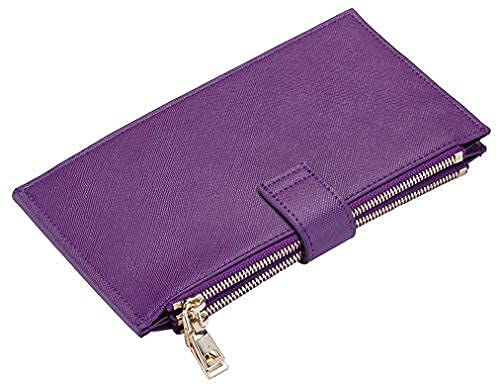 Travelambo Womens Multi Card Case Wallet & Front Pocket Minimalist Leather Slim Wallet