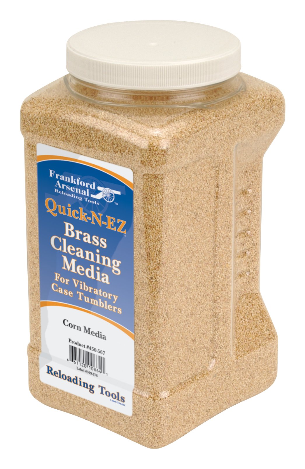Frankford Arsenal 4.5 lb Container of Corn Cob Media for Case Tumbling, Ammo Reloading and Shooting Bags
