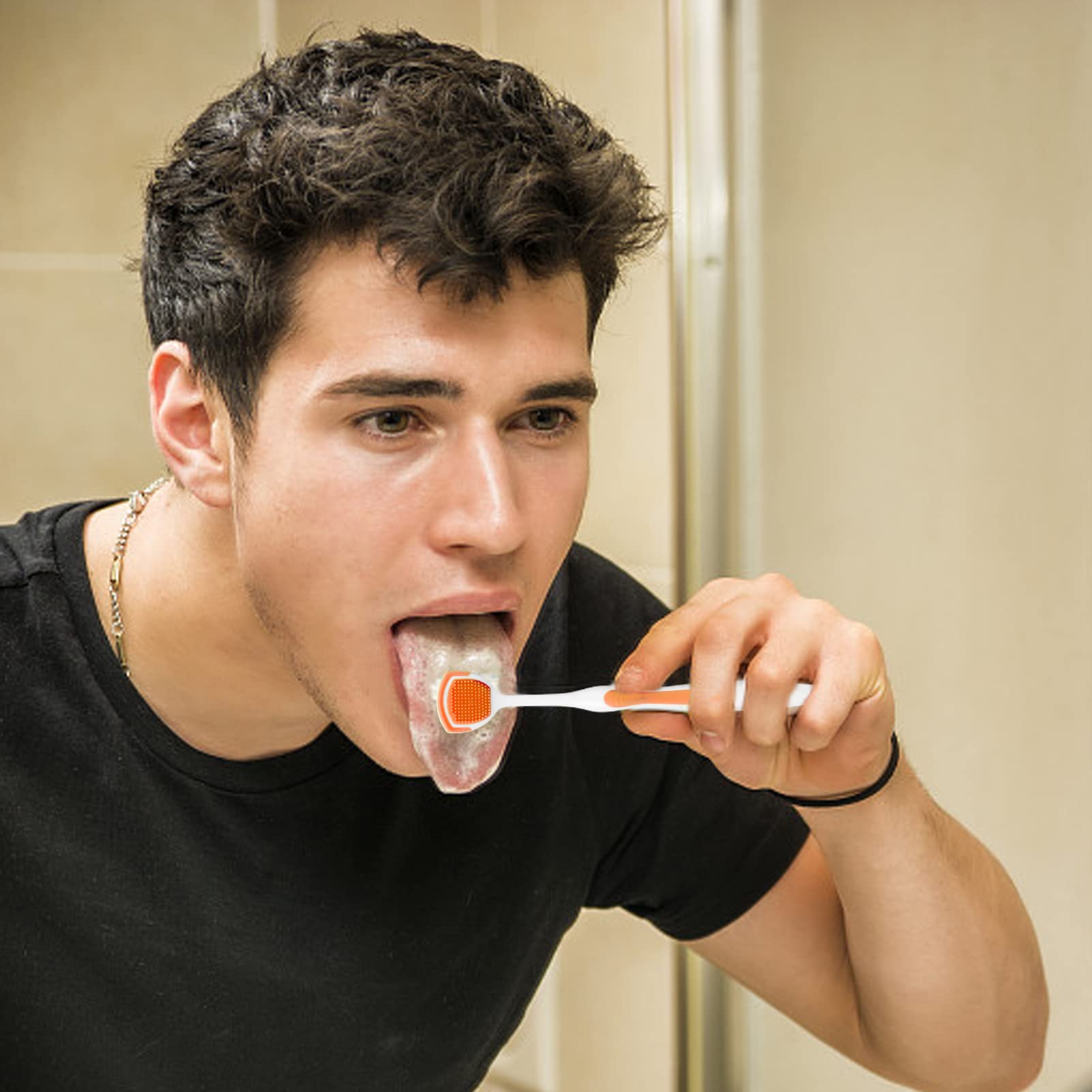 defutay Tongue Scraper Cleaner - 100% BPA Free Tongue Scrapers - Oral Scrapers Premium Sweeper Sets - Eliminate Bad Breath - Easy to Use