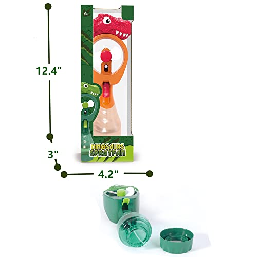 Winston Trading 1 Dinosaur Portable Water Bottle Mister Spray Bottle Cooling Kids Cute Animal Fan Handheld Mist Abanico de Agua Multi-Color