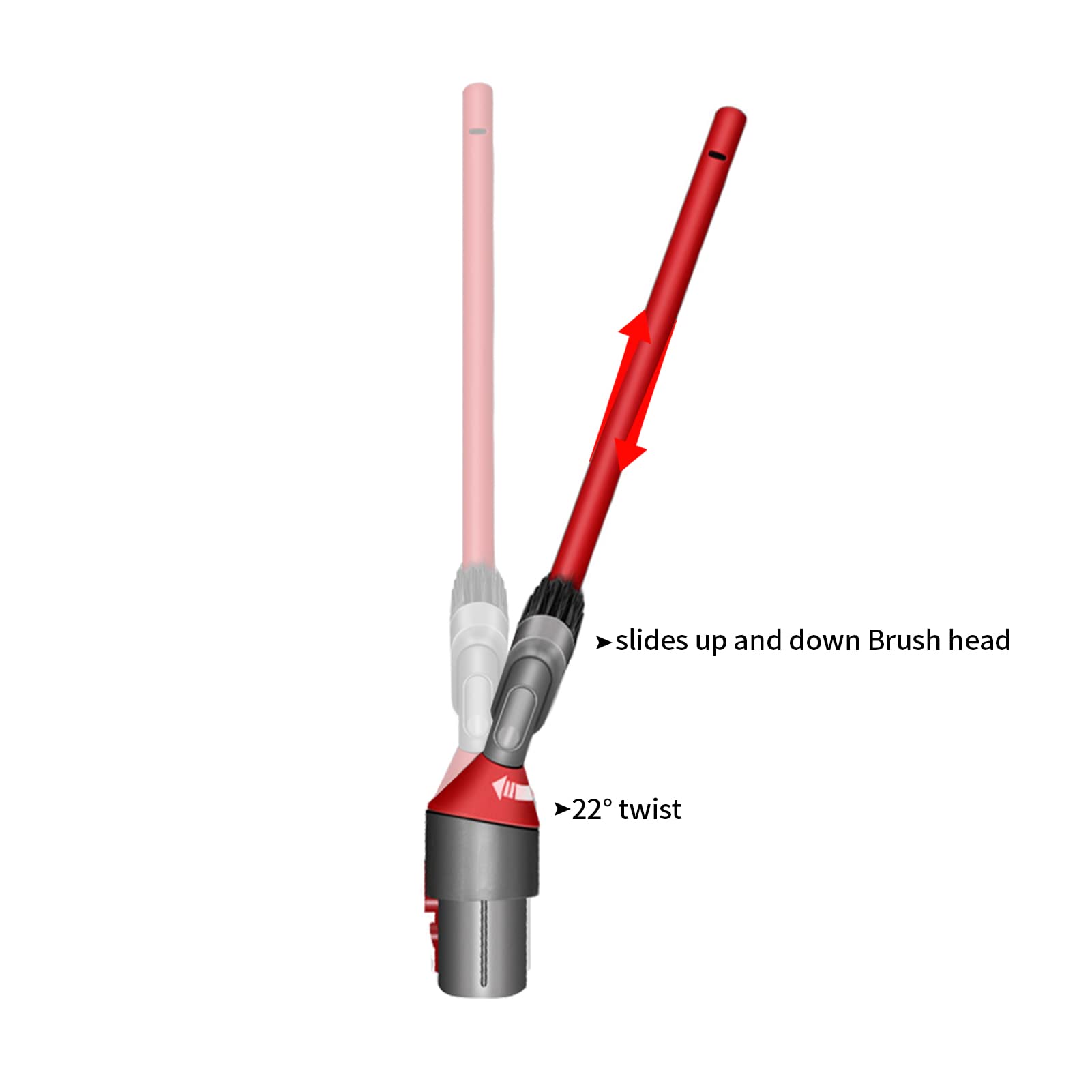 CGYGP Awkward Gap Tool Compatible with Dyson Vacuum Cleaner V15 V12 V11 V10 V8 V7 Vacuum Cleaner Accessories Ultra-Narrow Slit Corner Suction Head Brush Head