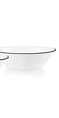 Corelle Style Chip Resistant 2qt (1.9L) Rimmed Bowl Black 2-Pack