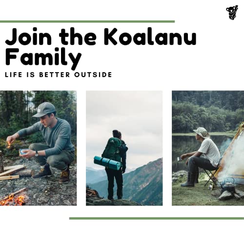 Koalanu Heavy Duty Folding Camping Lawn Chair with Elastic Side Pockets, Lightweight Portable Compact 330 lb Load Comfortable Outdoors Camping Hiking