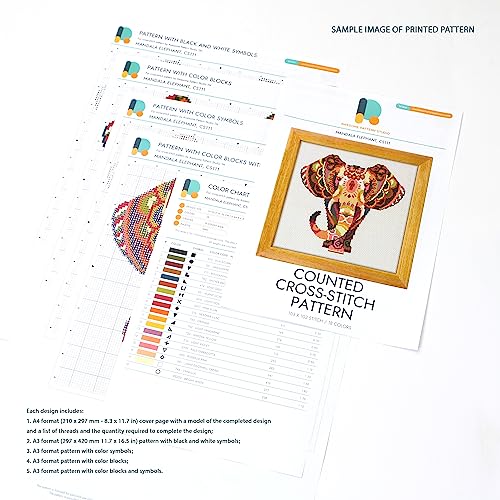 Florida Collection CS1878 - Counted Cross Stitch KIT#2 Prime. Set of Threads, Needles, AIDA Fabric, Needle Threader, Embroidery Clippers and Printed Color Pattern Inside.